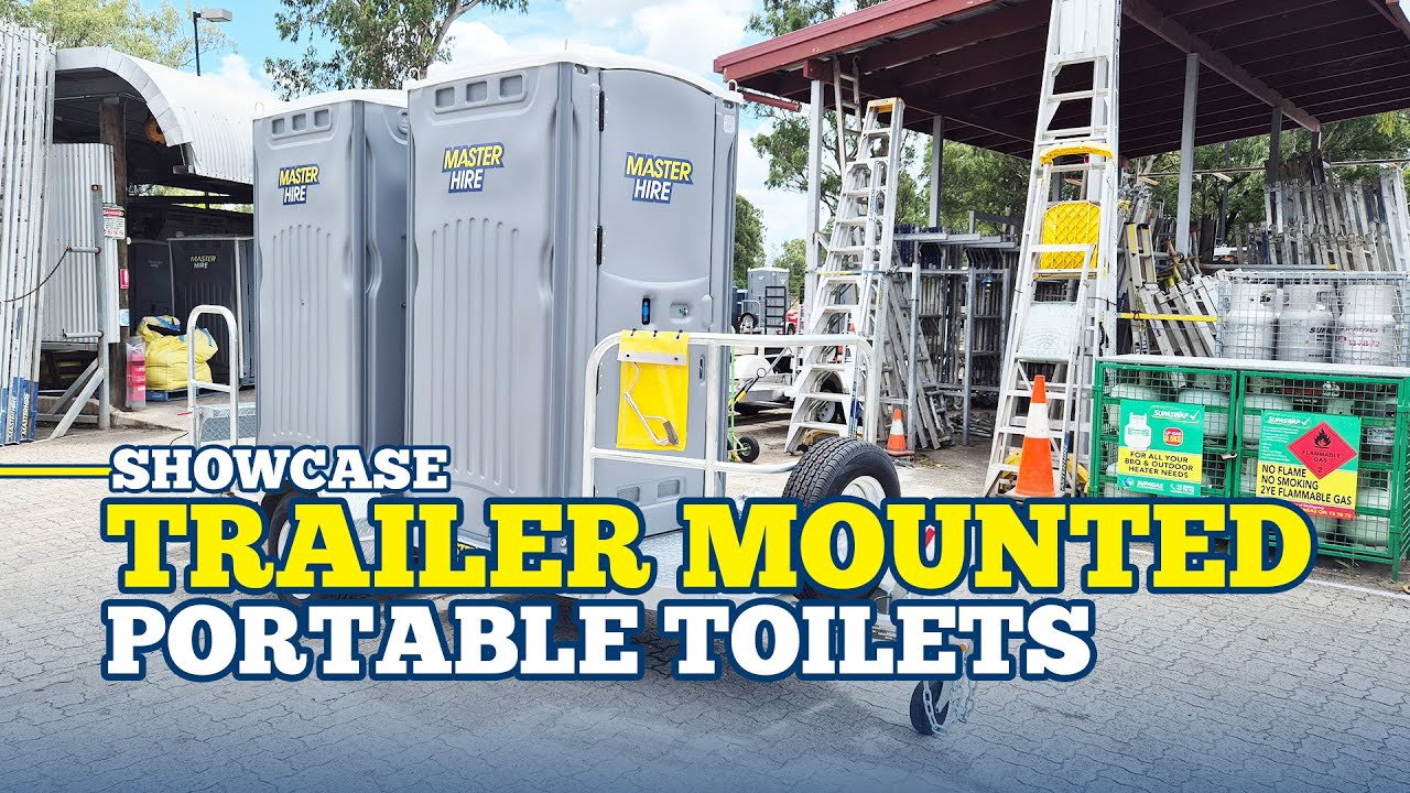 Trailer Mounted Portable Toilet Showcase | Master Hire - YouTube