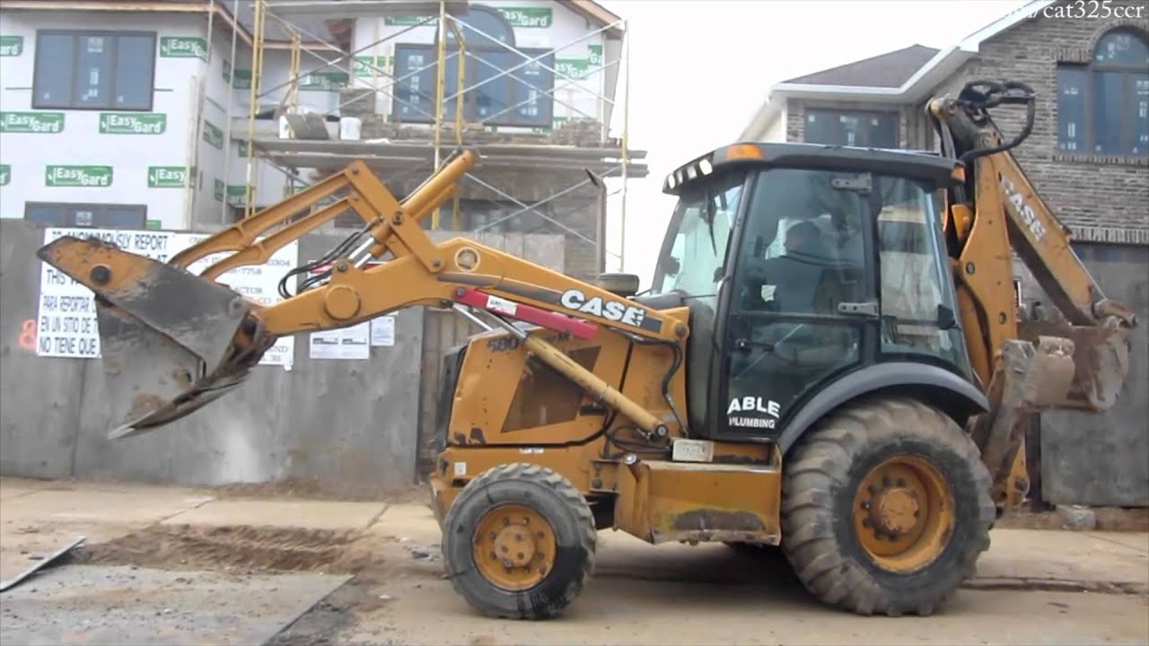 Case backhoe moving plates - YouTube