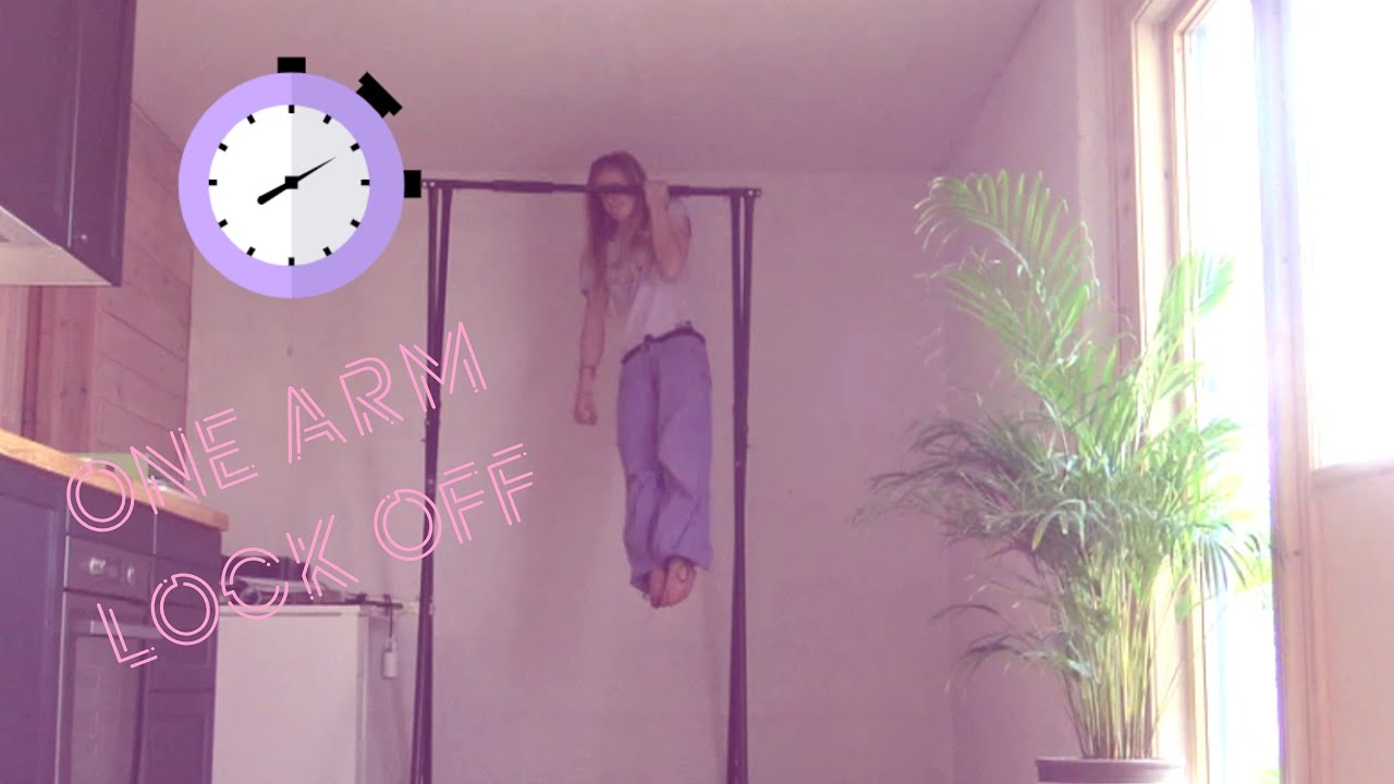ONE ARM LOCK OFF girl- Almost 1 min- Training Progression(New Record)💪😓 ...
