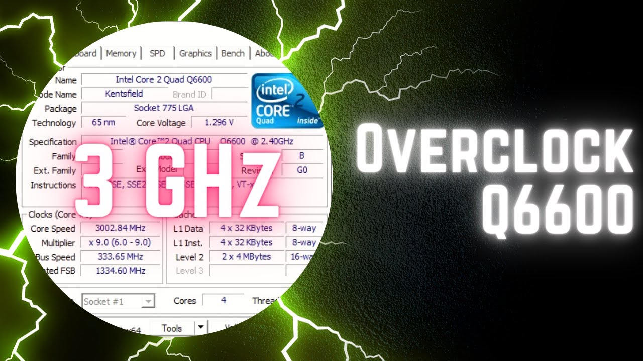 Overclock Q6600 | 2,4 GHz to 3 GHz - YouTube