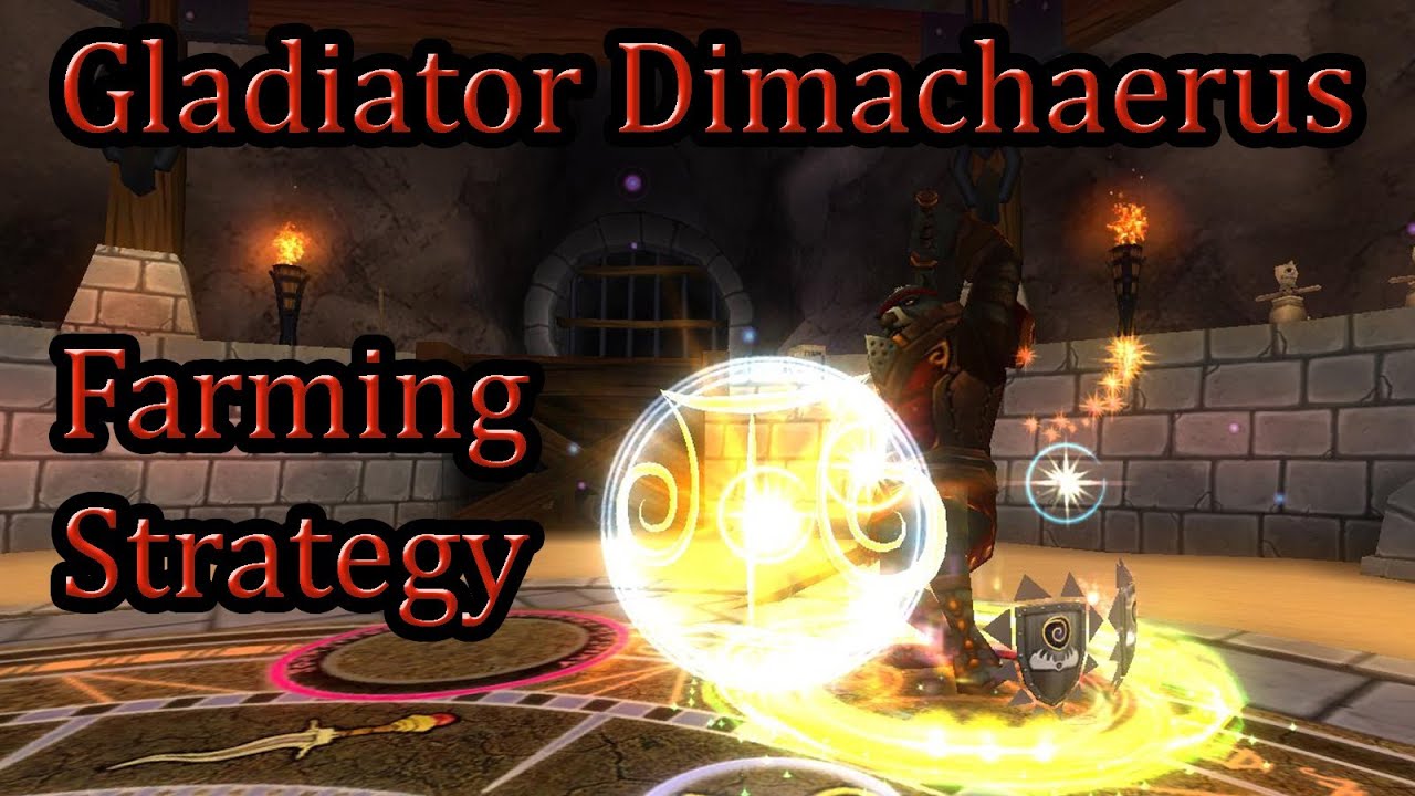 Wizard101: Fast Gladiator Dimachaerus Farming Strategy - YouTube