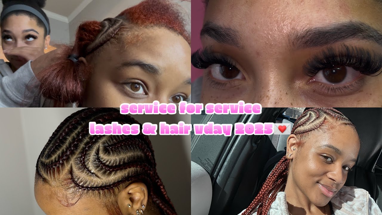 getting freestyle braids for valentine’s💌 service for service lashes ...
