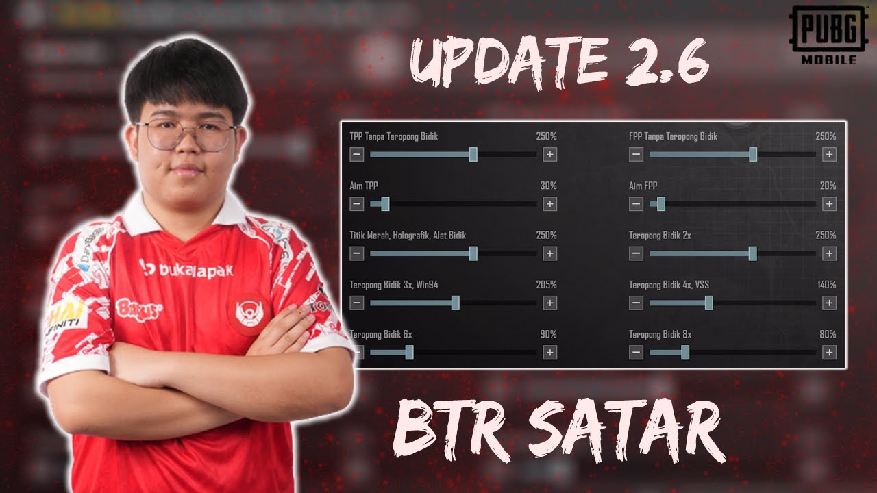 SENSITIVITAS BTR SATAR TERBARU (No Recoil) | Sensitivitas PUBG Mobile ...