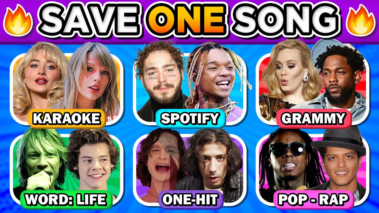 Save One Song: RANDOM RULES, 6 Songs to Choose From! | Music Quiz 2025 ...