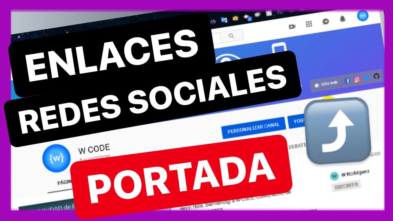 Cómo PONER mis REDES SOCIALES en la PORTADA de tu canal de YouTube 2020 ...