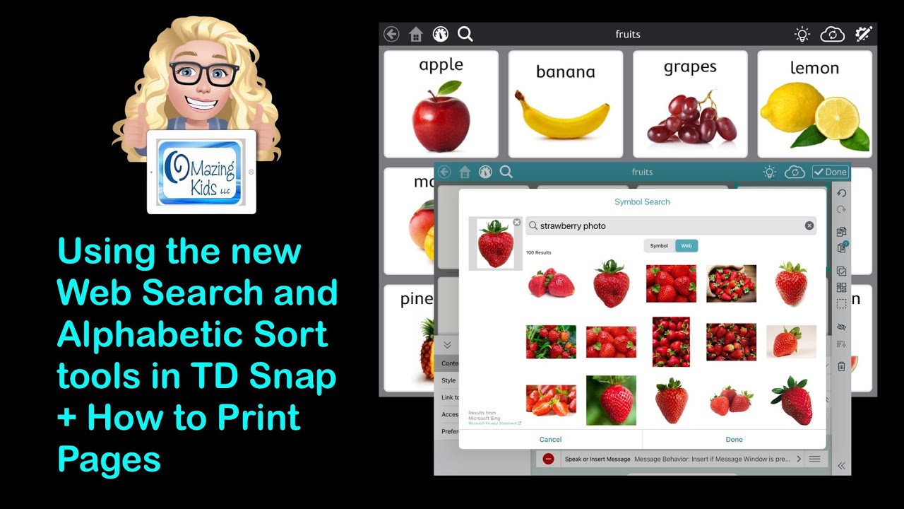 TD Snap Tips: Web Search, Alphabetic Sort, Creating Vocabulary Visual ...
