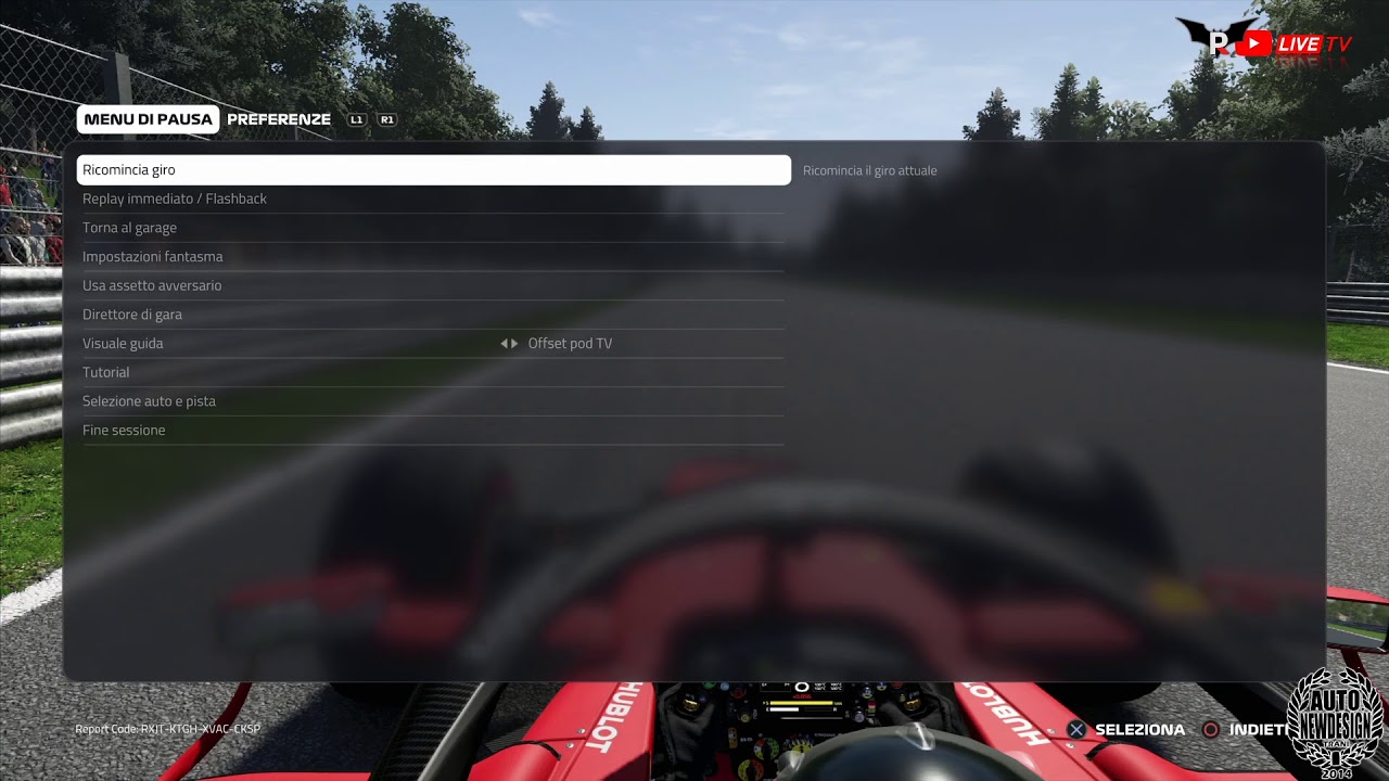 Test Halo Hud F1 2019 Ps4 Pipistrello Racing - YouTube
