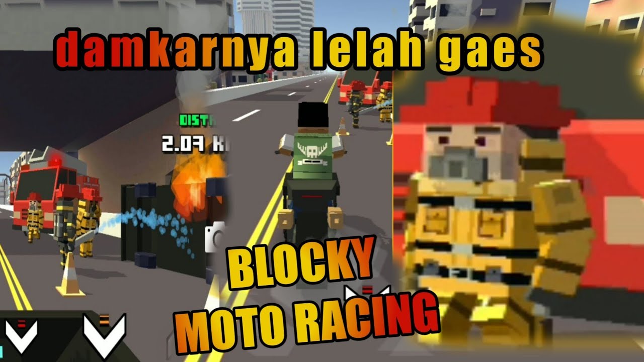 blocky moto racing mod apk android 1 - YouTube