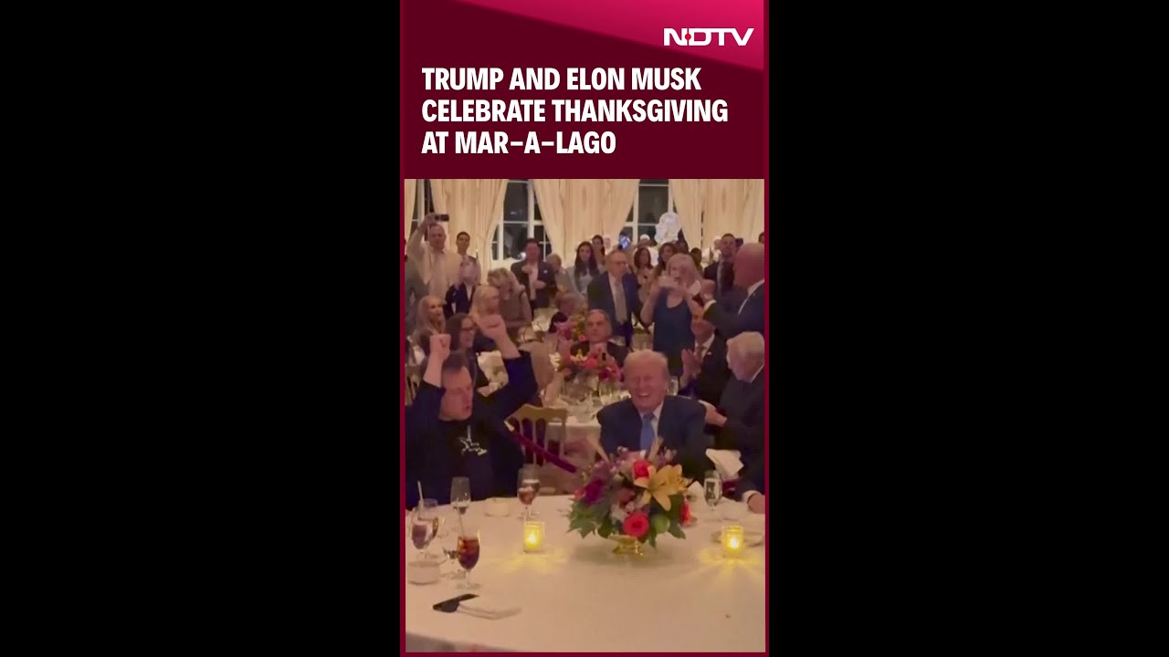 Elon Musk Celebrates Thanksgiving With Donald Trump - YouTube
