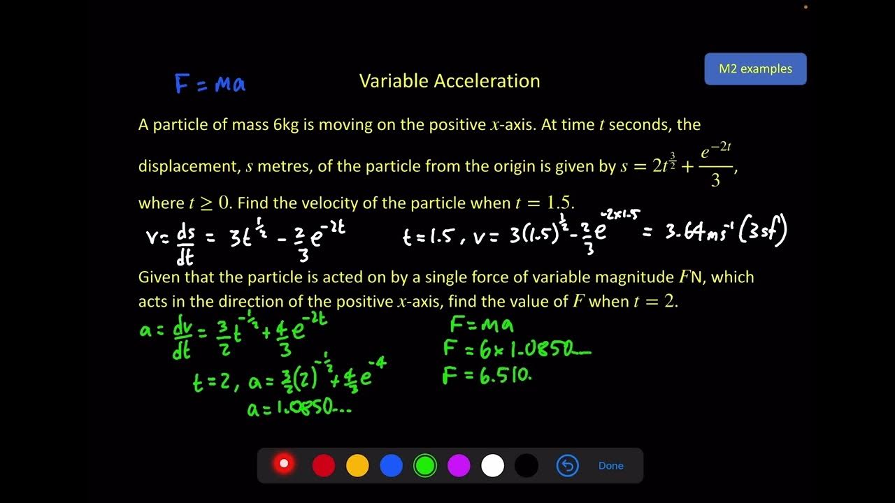 Mechanics 2 - Variable Acceleration - Video 2 - YouTube