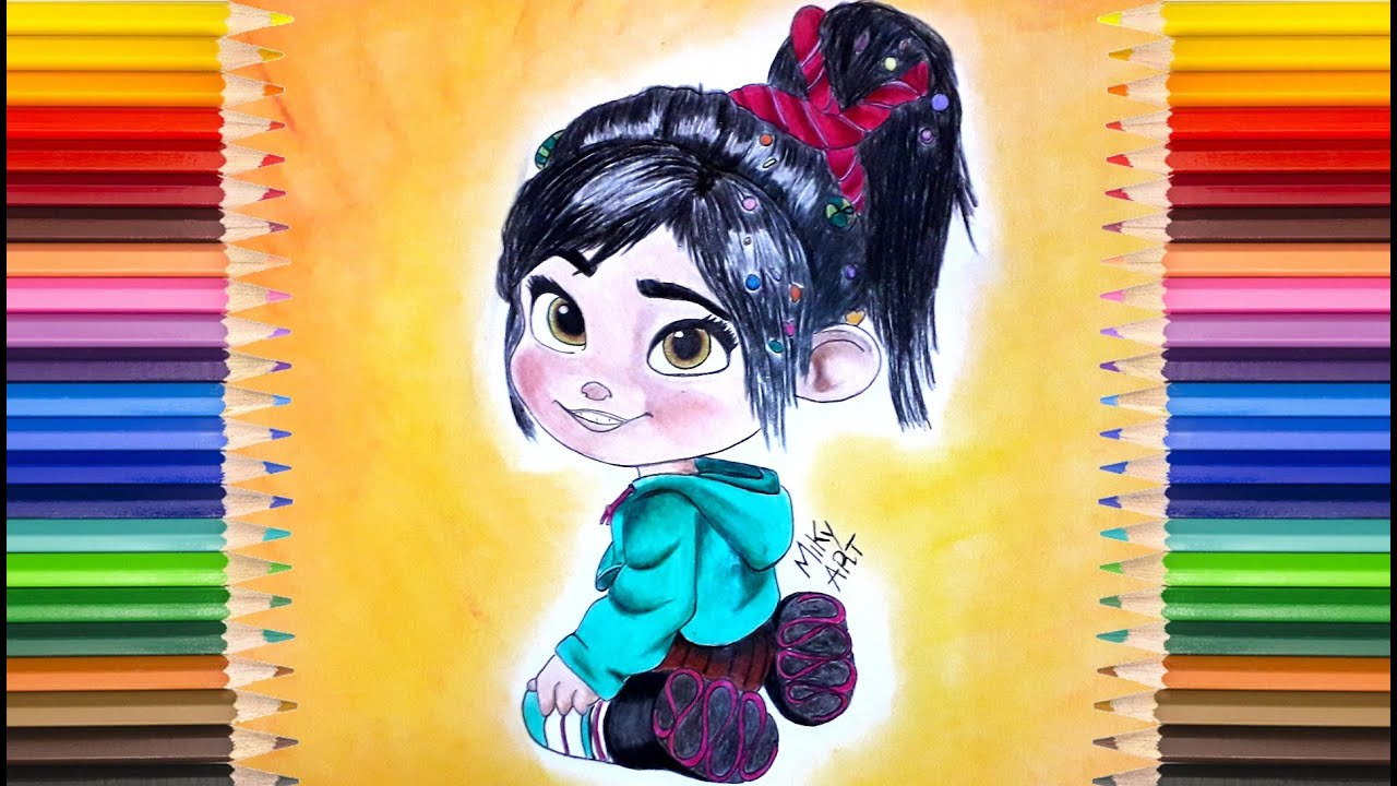 Drawing Vanellope Von Schweetz (Wreck-It Ralph) | Miky Art - YouTube