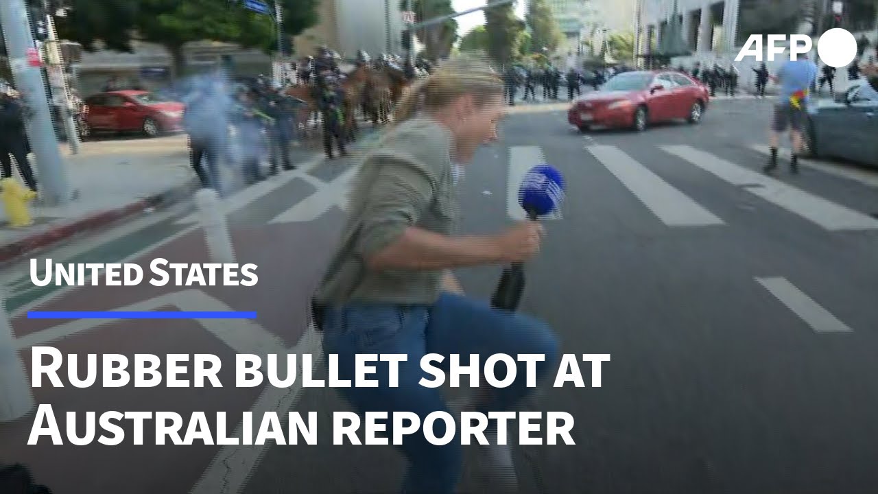 Australian journalist shot by rubber bullet during LA protests | AFP ...