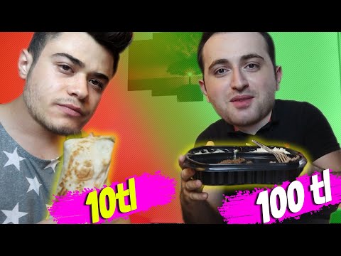 10 TL YEMEK VS 100 TL YEMEK!
