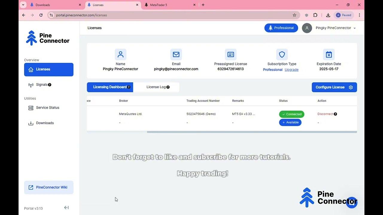 PineConnector v3 - MT5 Setup - TradingView to MT5 - YouTube