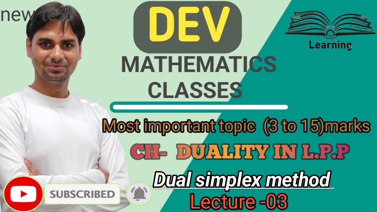Dual simplex method - YouTube