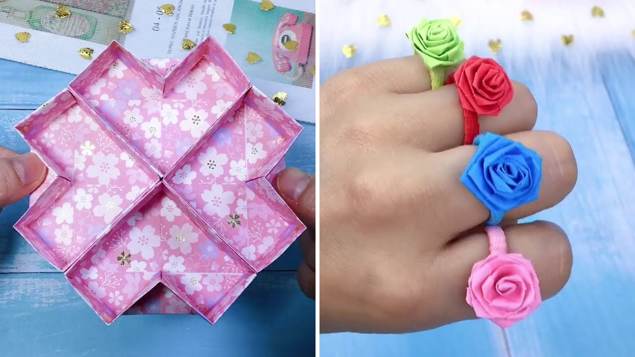 8 EASY-TO-MAKE ORIGAMI PAPER DIYs | Simple Origami Paper Craft Project ...