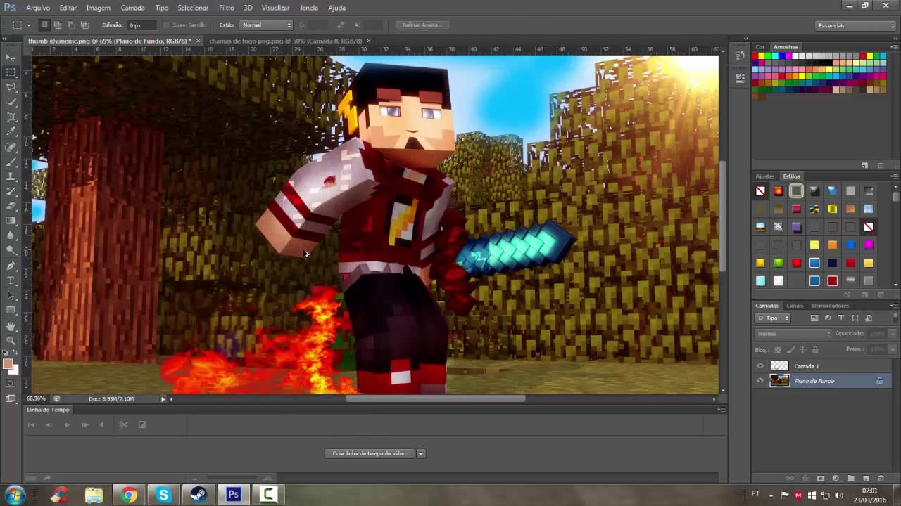 Minecraft Speed Edit Thumbnail: Thumb para AM3NIC - YouTube