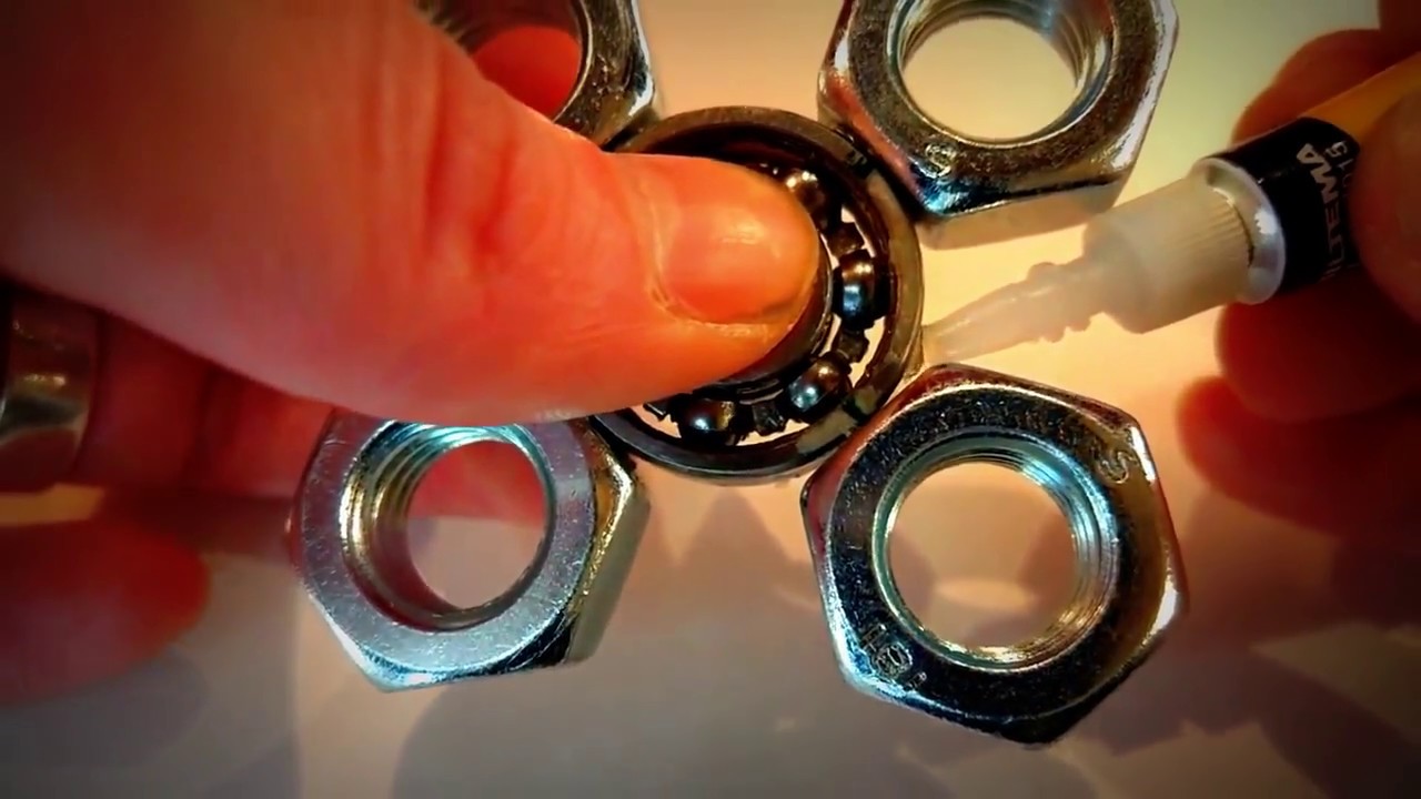 HOW TO MAKE DIY Fidget spinners using nuts and bolts !!! - YouTube