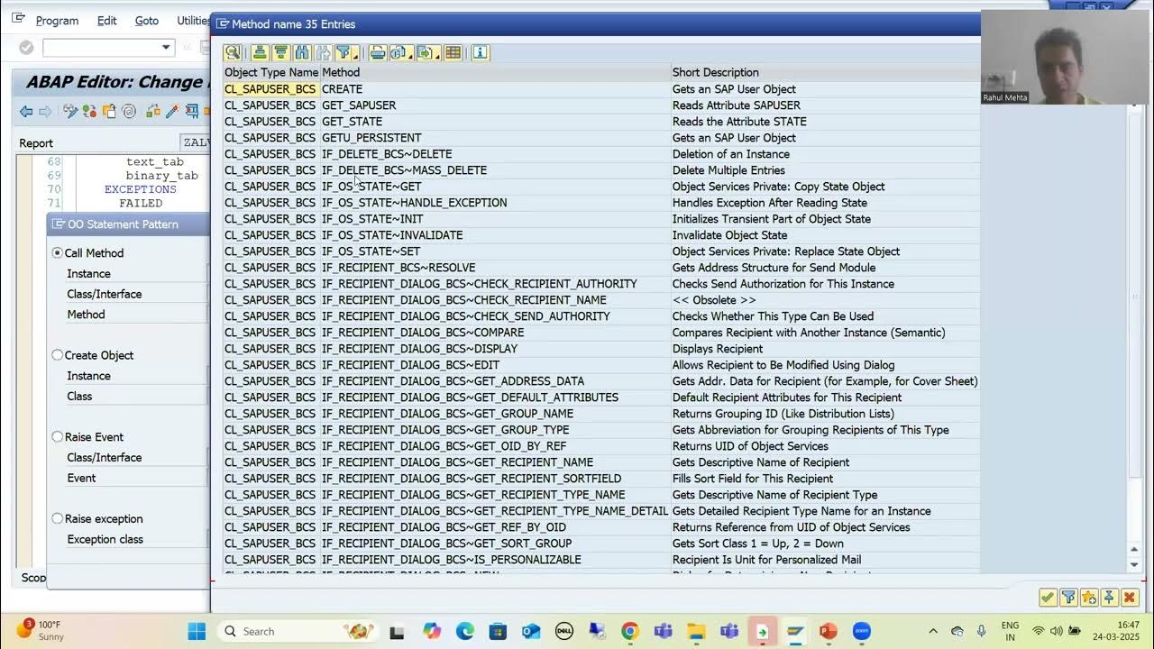 71 - Additional ABAP Concepts - Sending ALV Output as an E-Mail Attachment Part5 - YouTube