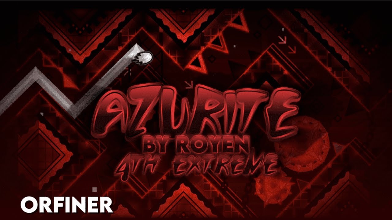 Geometry Dash 2.2 - Azurite by Royen 100% (4TH EXTREME DEMON) - YouTube