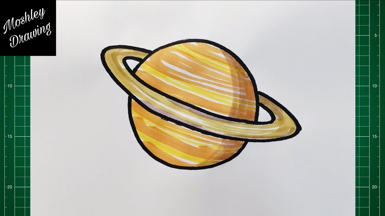 How to Draw Saturn Planet easy - YouTube