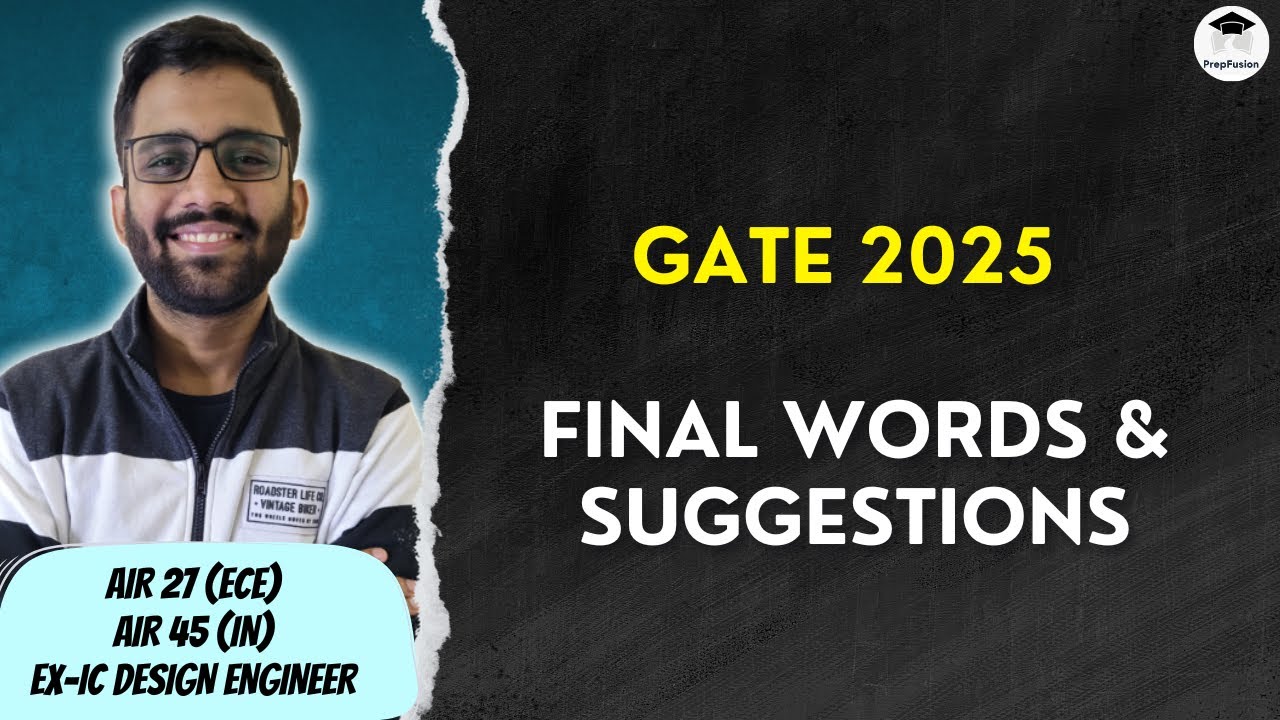 GATE 2025 || Final Words || PrepFusion - YouTube