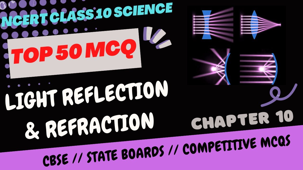Best MCQ Light Refraction & Refraction of Light NCERT Based Questions # ...