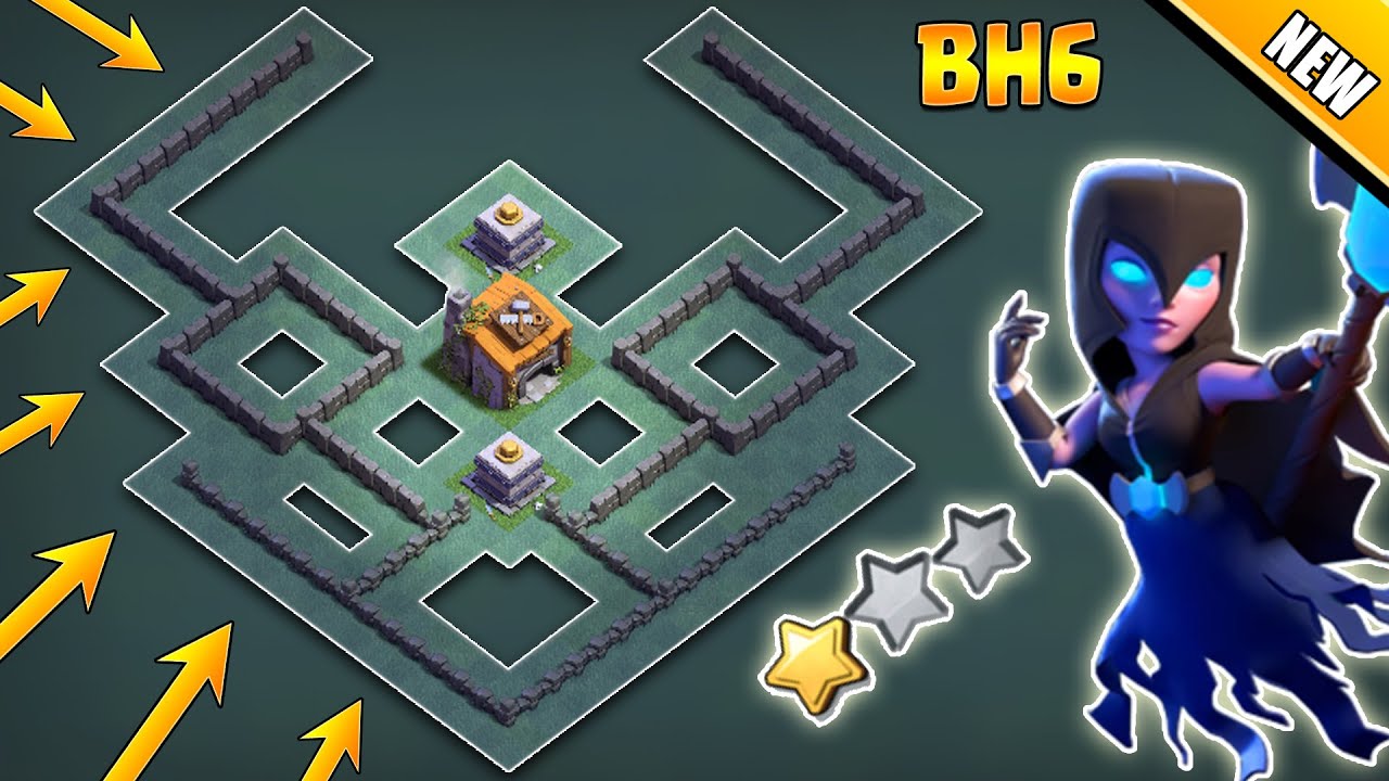 Best Builder Hall 6 (BH6) Base With Defense Replays | BH6 Anti 2 Star ...