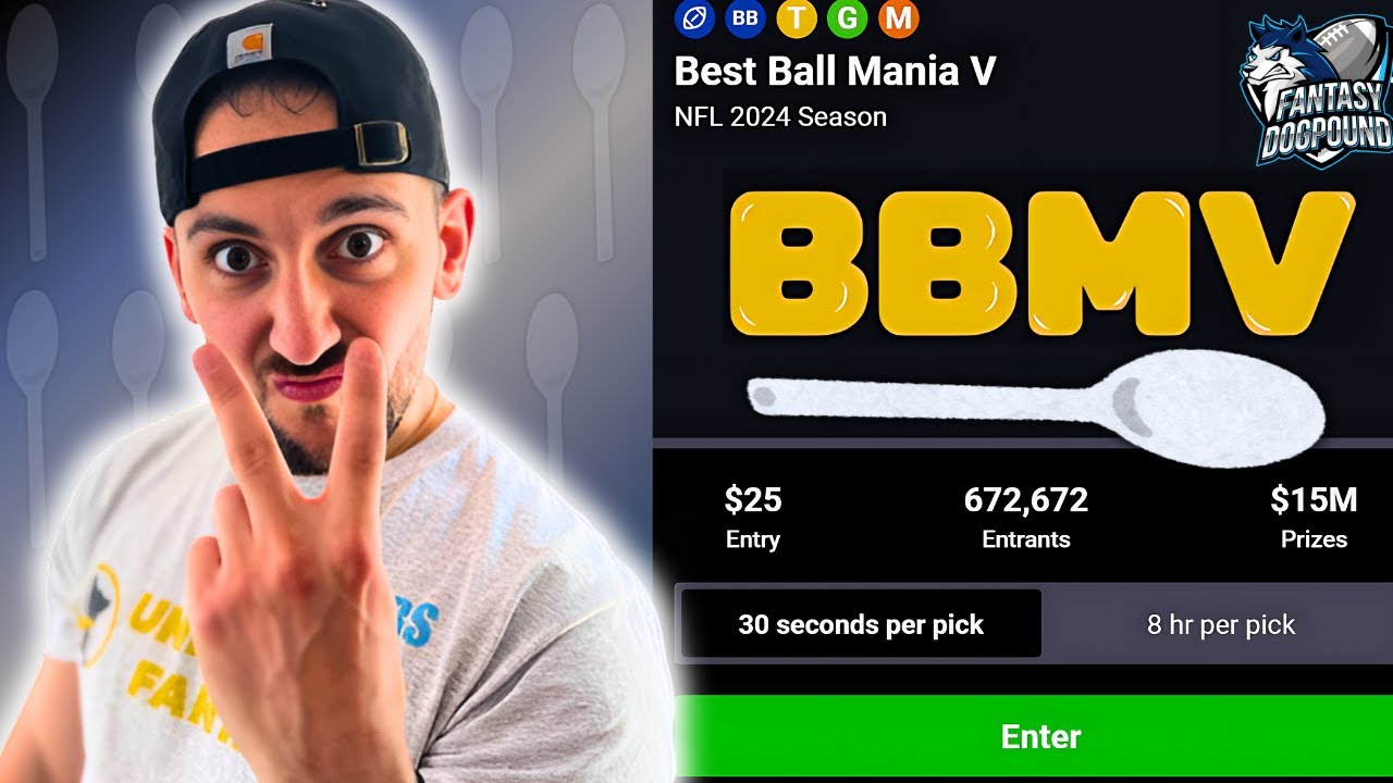 Bestball Mania 5 INSANE VALUES | Underdog Fantasy Bestball Live Draft ...