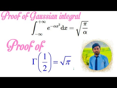 Proof of Gaussian integral and Proof of gamma(1/2) - YouTube