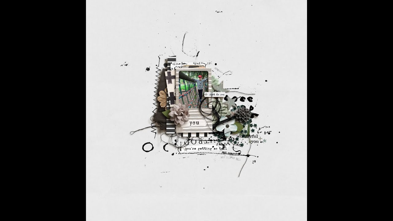 Paper Stacks and Digital Stamps to create depth, shape and texture ...