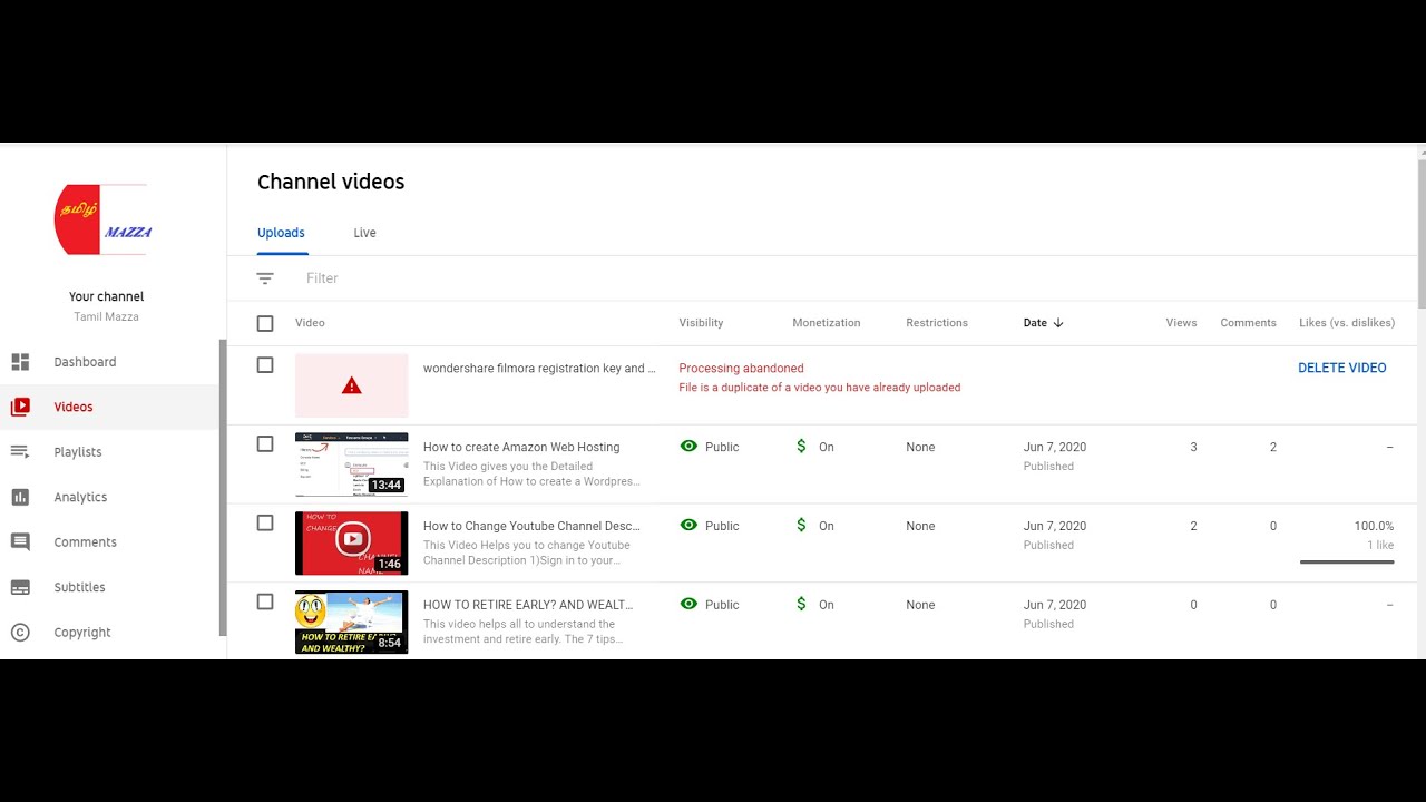Processing abandoned problem on youTube Channel | SOLVED - YouTube
