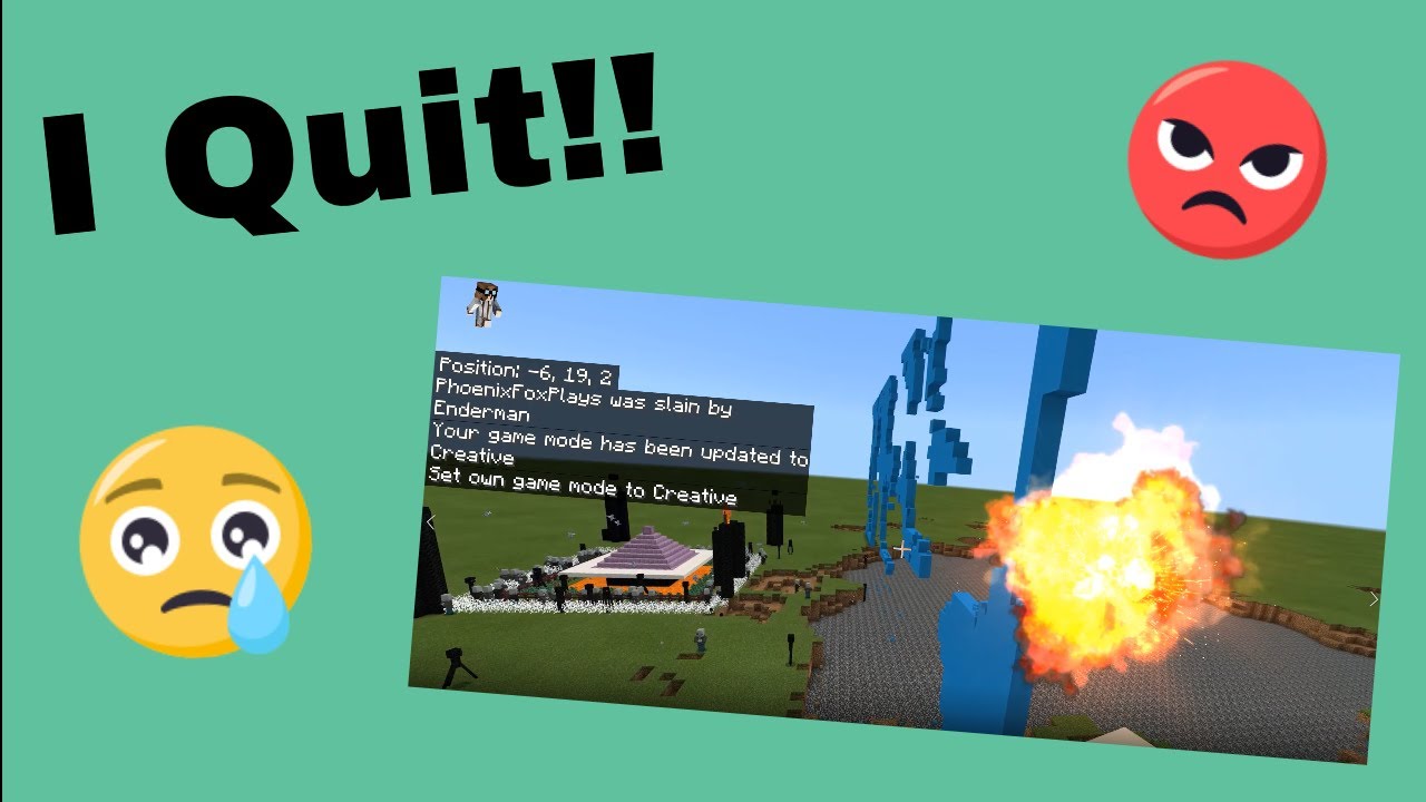 I'm QUITTING!! (Minecraft Fun) - YouTube