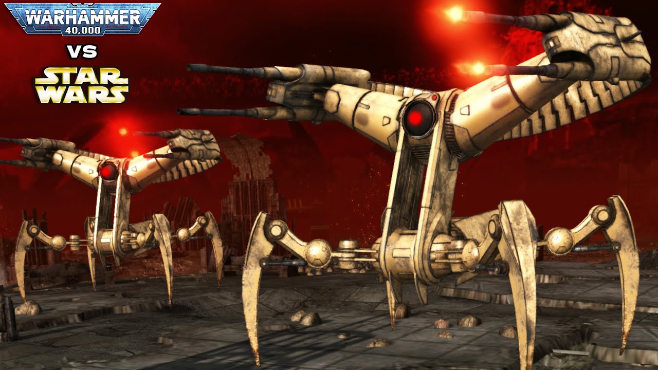 STAR WARS vs WARHAMMER 40K: CIS Battle Droids vs Adeptus Mechanicus ...