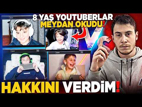 8 YAŞ YOUTUBERLAR MEYDAN OKUDULAR HAKKINI VERDİM! | PUBG Mobile