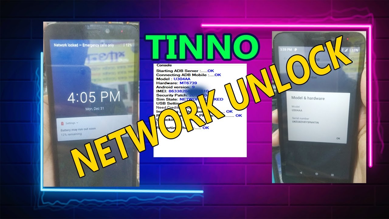 TINNO U304AA Network Unlock By gsm unlock pro - YouTube