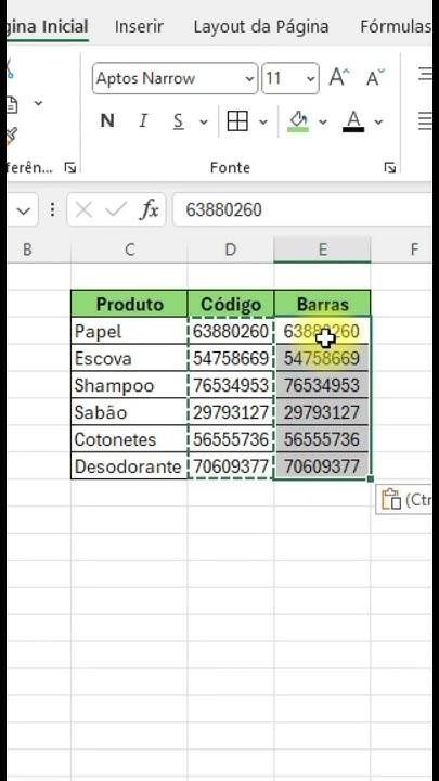 Como gerar código de barras no Excel (fácil e rápido) - YouTube