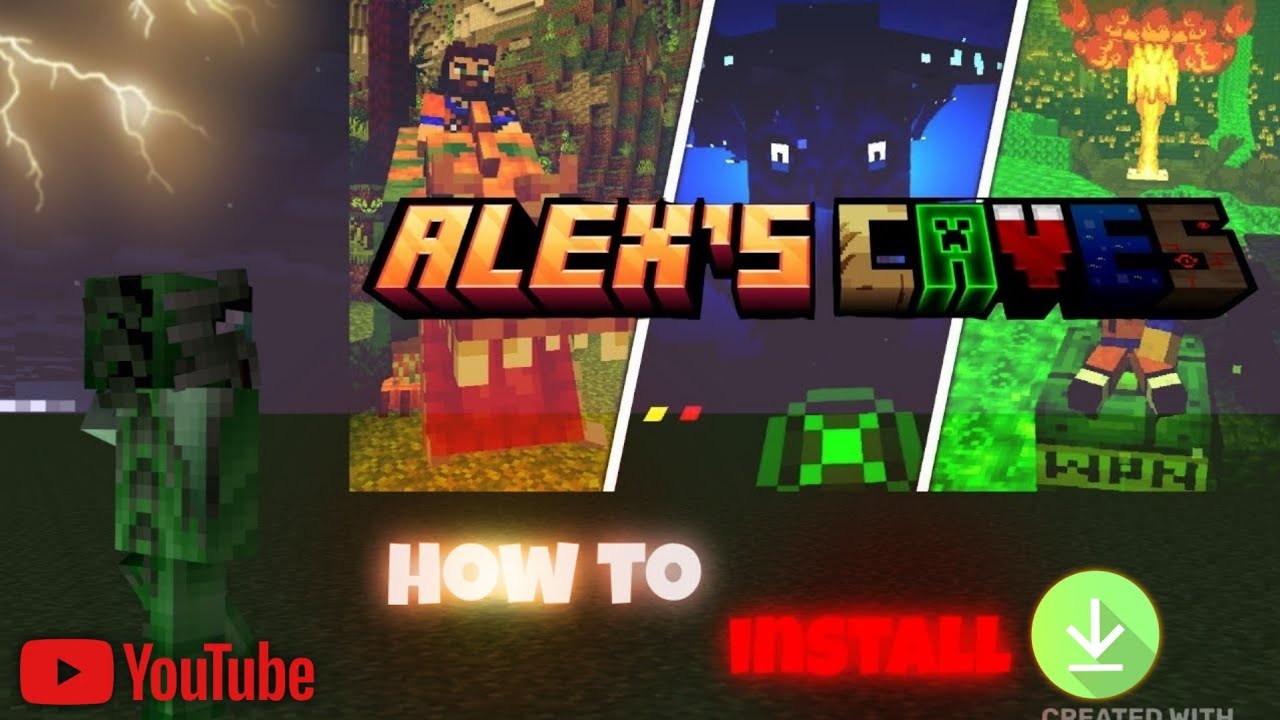 How To İnstall Alex Caves Mod in Minecraft - YouTube