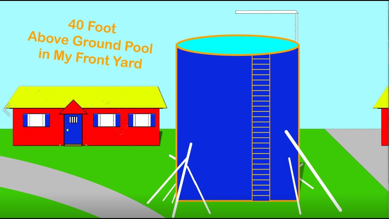 40 Foot Above Ground Pool in my Front Yard - YouTube