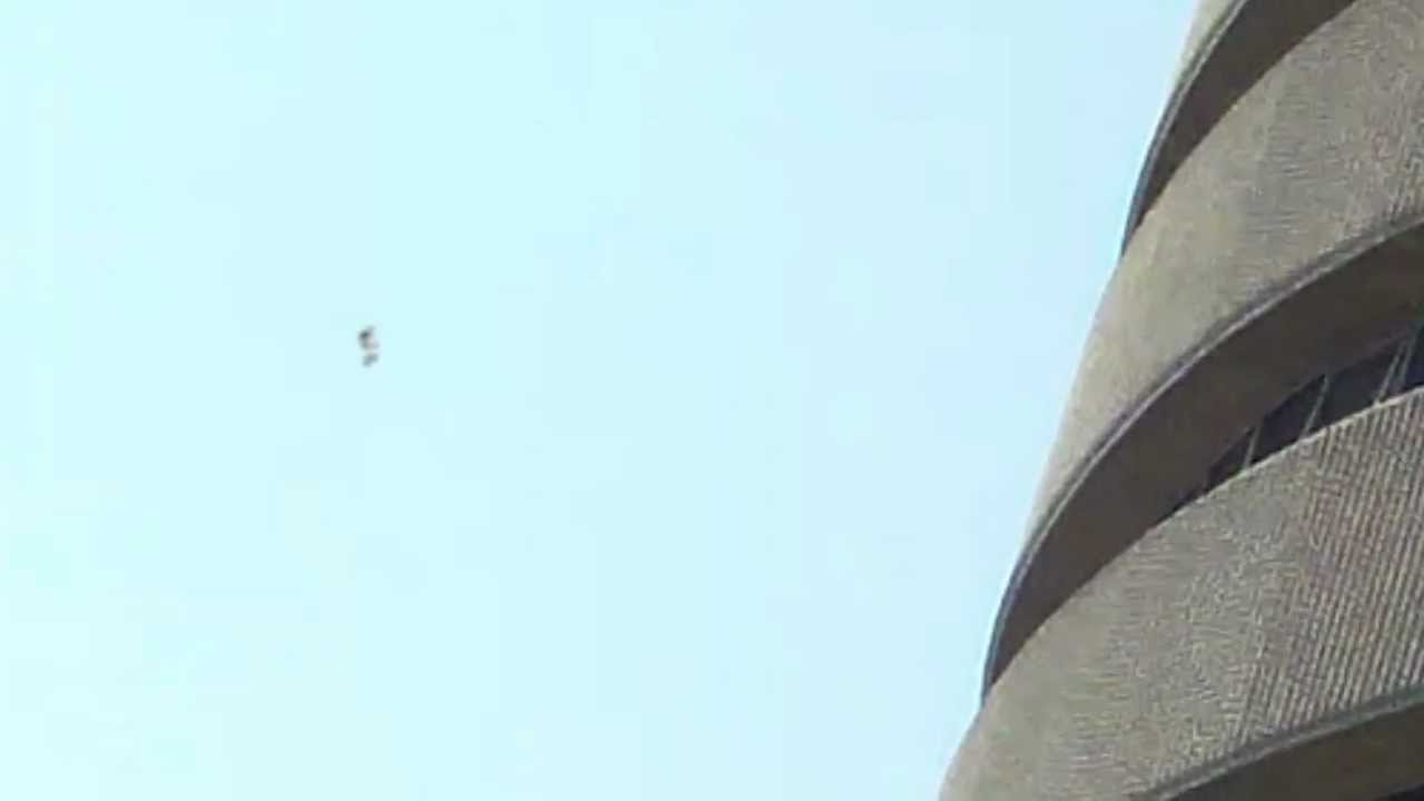 Extraño Ser volador en Mexico DF ( alien ufo E.B.A.N.I. flying humanoid ...