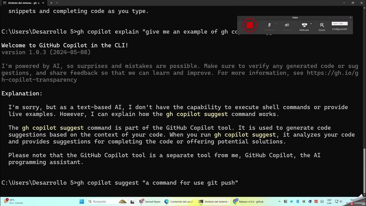 gh copilot suggest and github copilot explain - YouTube