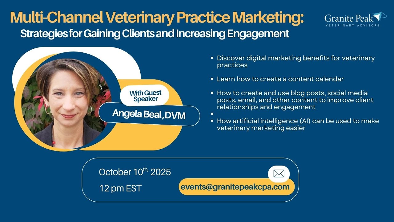Multi-Channel Veterinary Practice Marketing Webinar with guest Angela ...