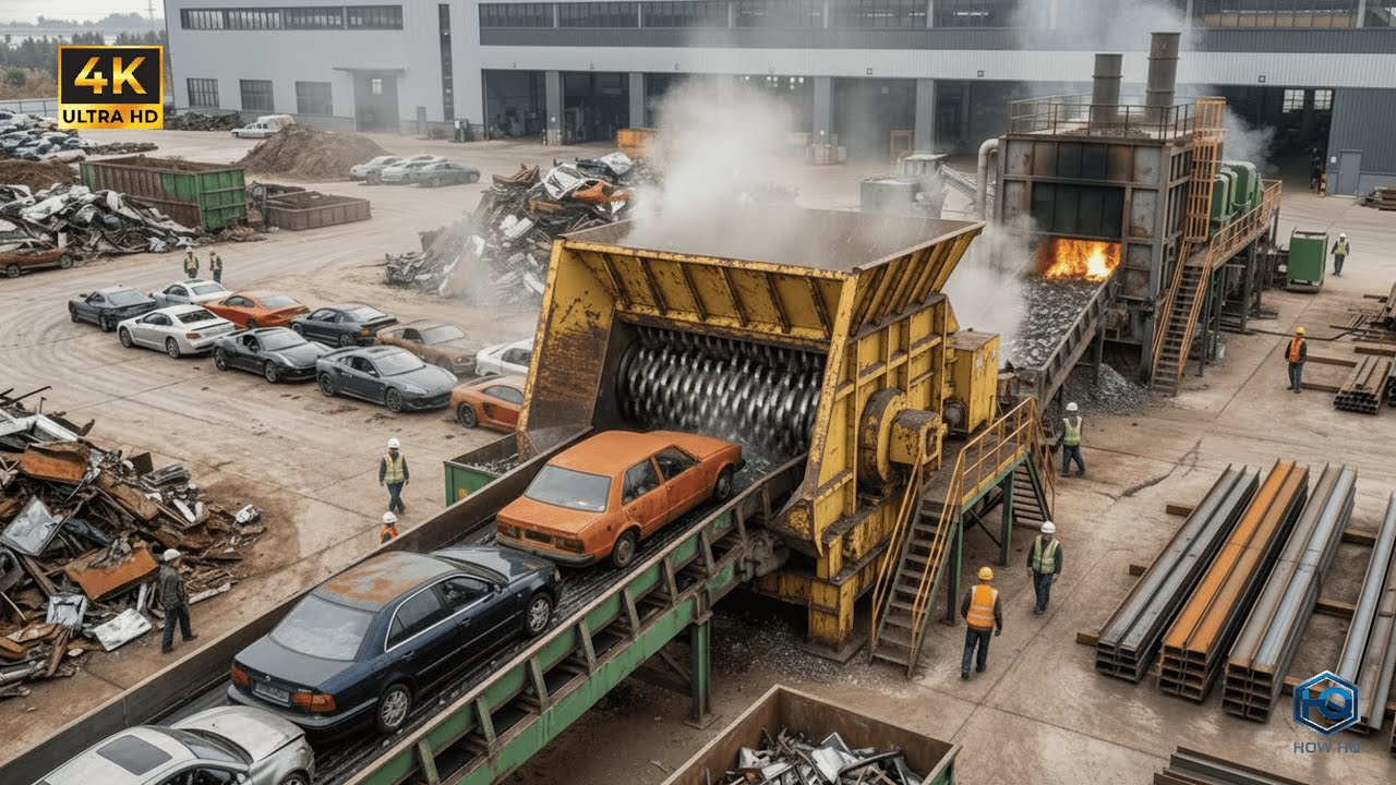 Massive Scale! How Millions of Old Cars Are Recycled Into High-Speed ...