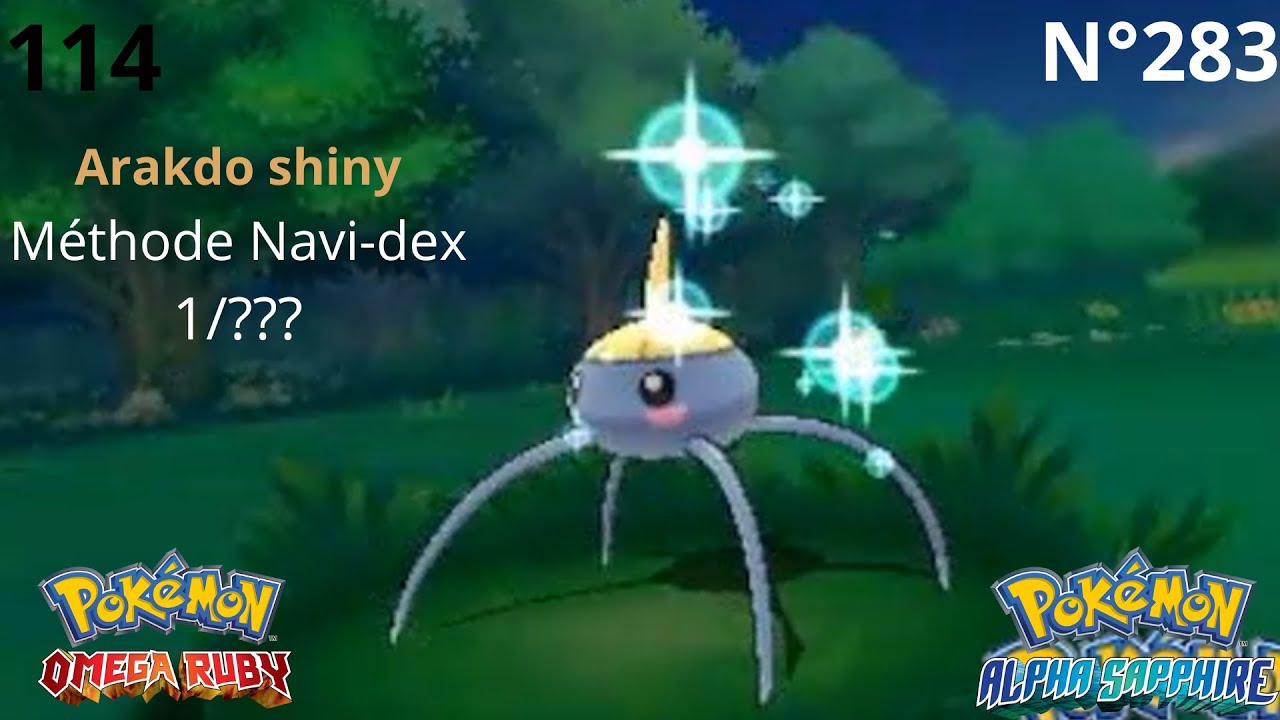 Arakdo shiny (Surskit) sur Pokémon Saphir Alpha- Live Reactions - YouTube