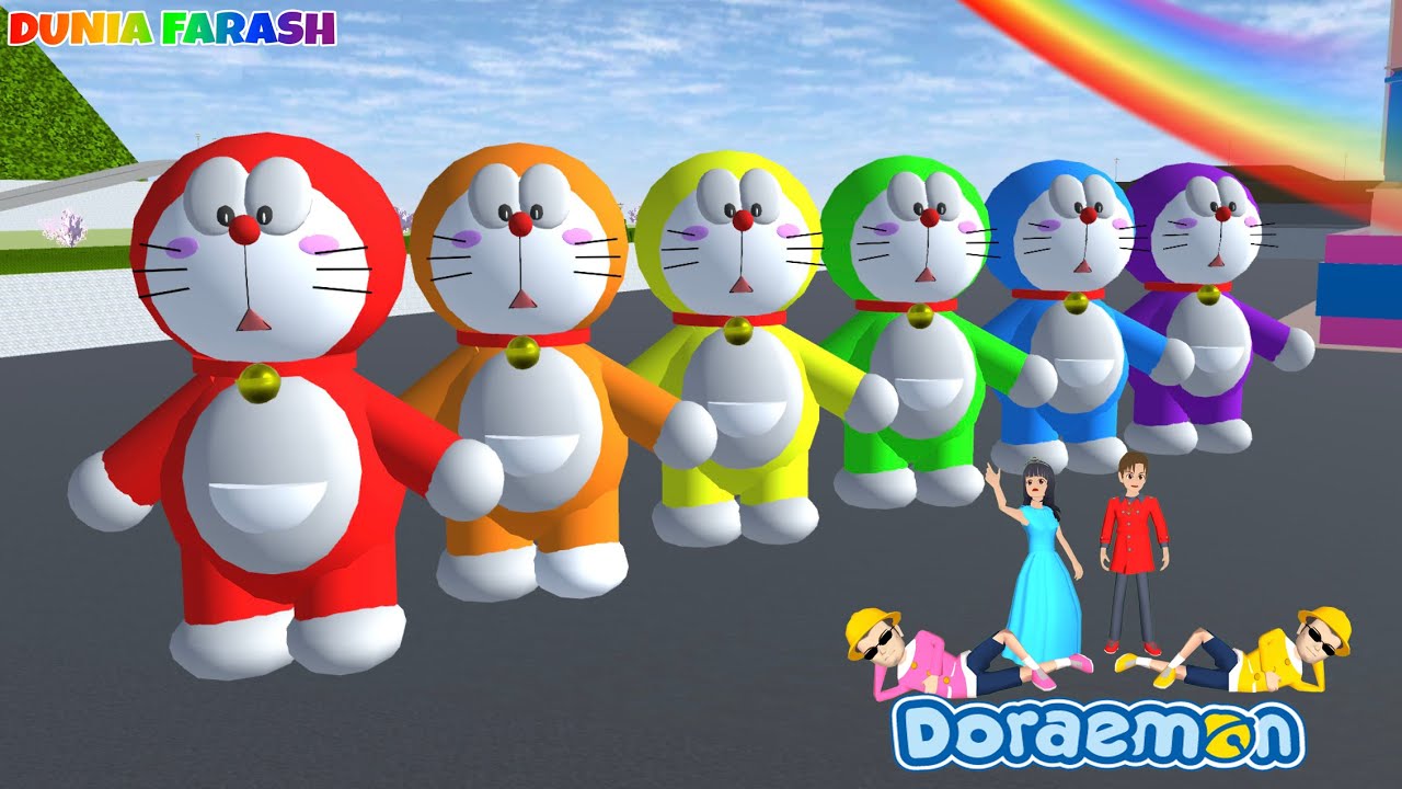 Yuta Dan Mio Melihat Doraemon Warna Warni Di Istana || Sakura School ...