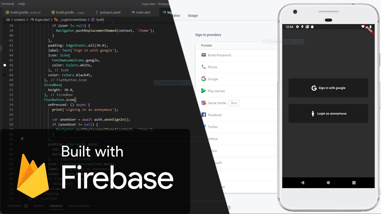 Firebase Authentication នៅលើ Flutter Speed Code Youtube