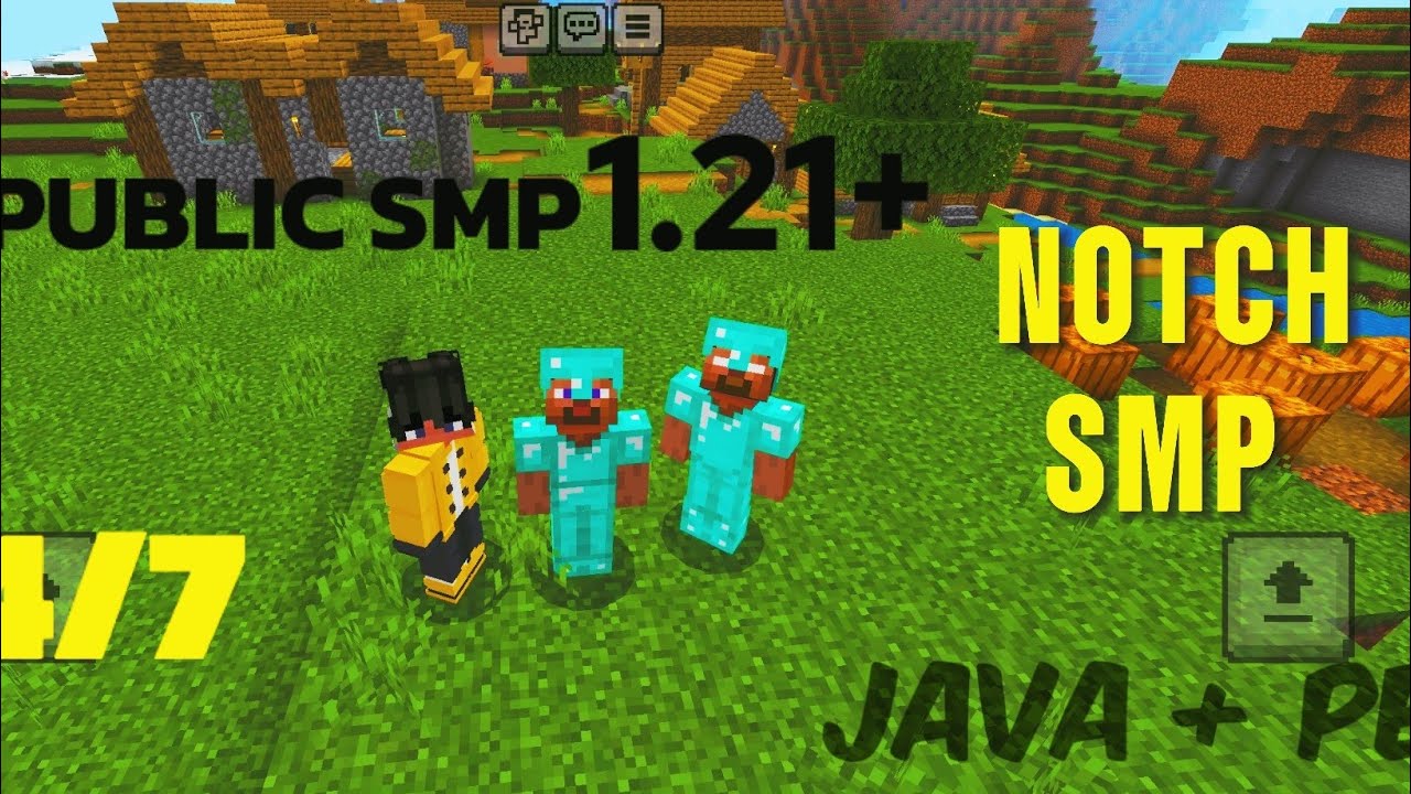 MINECRAFT PUBLIC SMP 1.21+ FOR JAVA + PE || NOTCH SMP || POWER YT|| SMP ...