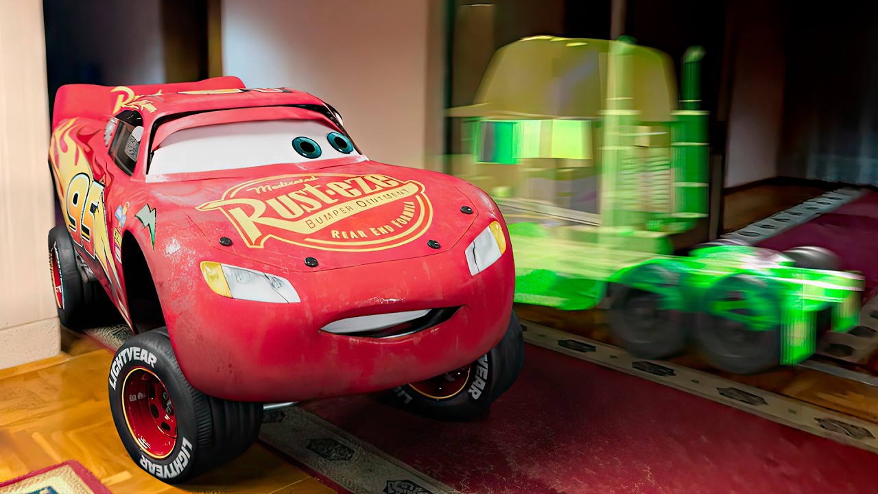 Lightning McQueen in Real Life Cars Ghost Cars on the Road | Pixar ...