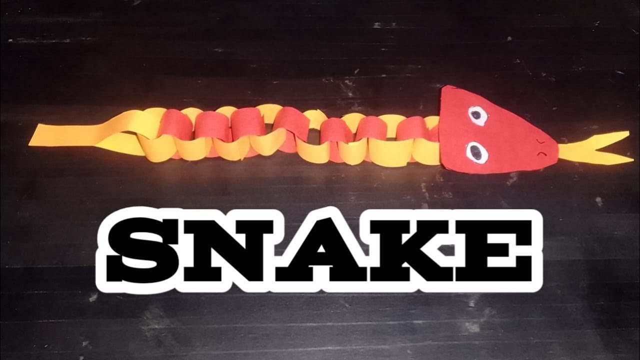 HOW TO MAKE PAPER SNAKE/SNAKE MAKING CRAFT/EASY TO MAKE PAPER SNAKE ...