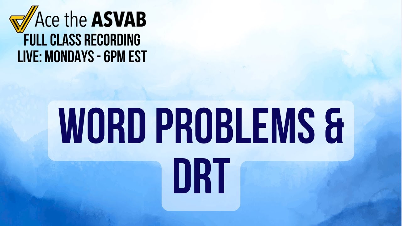 ASVAB Arithmetic Reasoning: Word Problems & Distance Rate Time ...